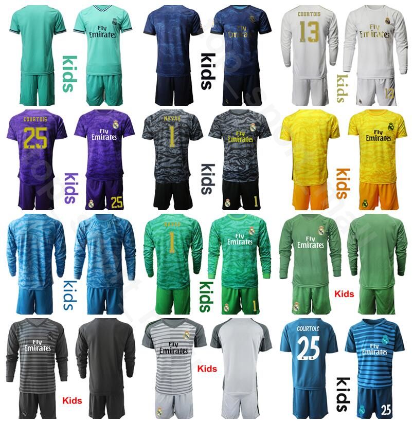 2020 Youth Goalkeeper GK Goalie Real Madrid 1 Keylor Navas Jersey ...