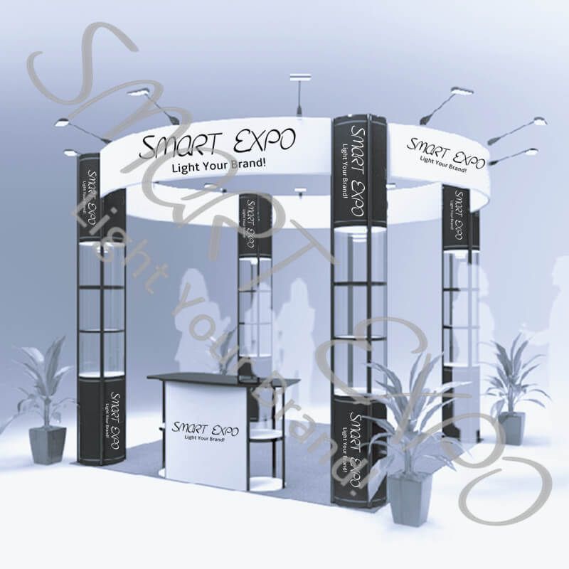 2021 Standard 10ft*10ft Exhibition Booth Round Trade Fair Combined ...