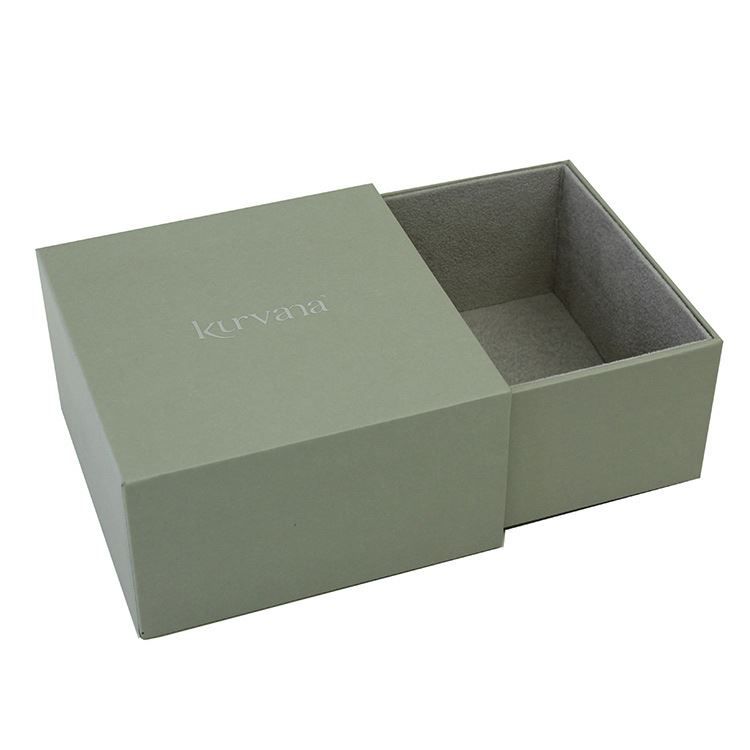 Custom Printing Hard Rigid Cardboard Luxury Sliding Box With Ribbon ...