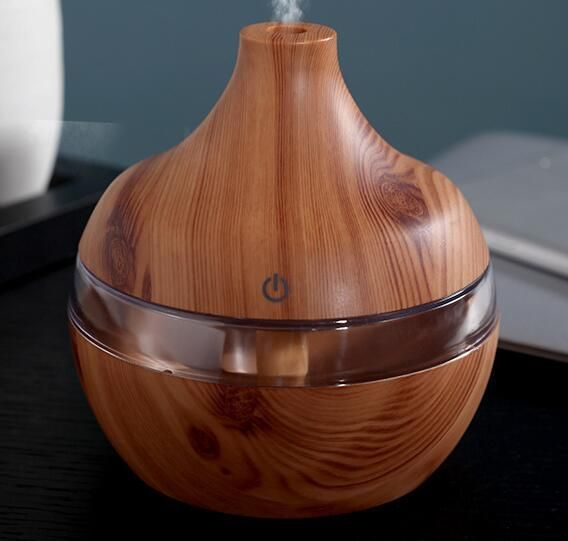 2021 Wood Grain Humidifier Aromatherapy Essential Oil Diffuser Bamboo ...