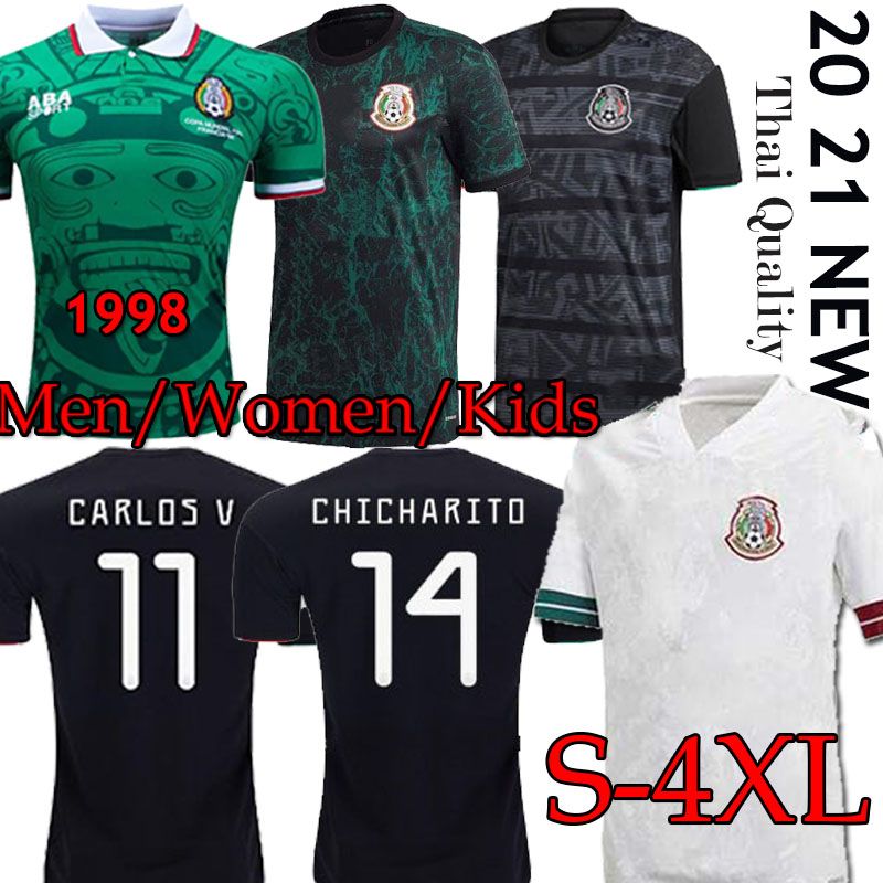 2020 TOP Mexico Retro Soccer Jersey 1998 Camisetas 20 21 CHICHARITO ...