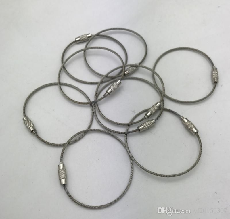 A Wire Rope Key Chain Stainless Steel Wire Keychain Outdoor Hiking ...