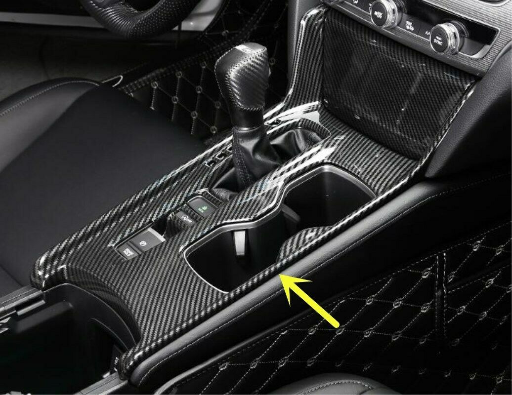 1X Carbon Fiber Interior Gear Shift Frame Cover Trim For Honda Accord ...