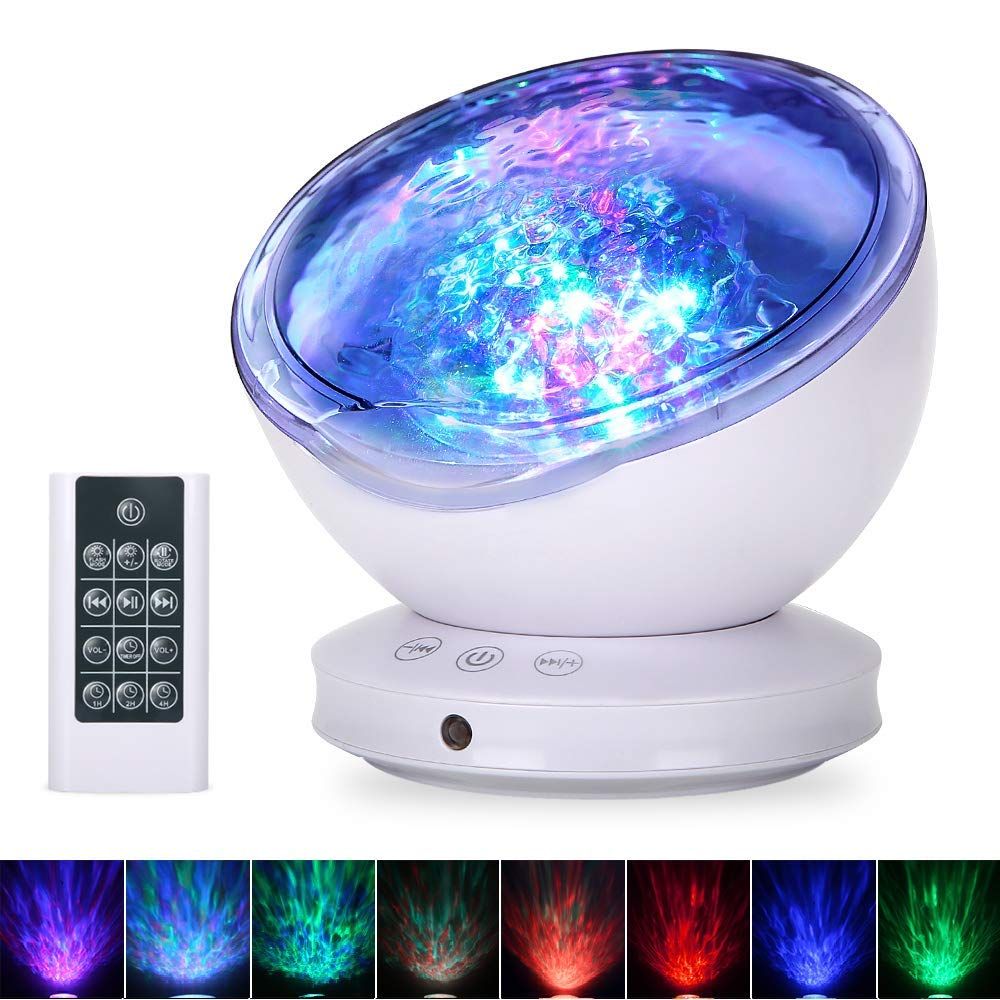 2021 Ocean Wave Projector, Night Light Lamp With Adjustable Lightness ...