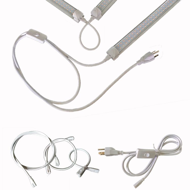 2019 3 Pin LED Tube Cable Connector Wire US Plug ON/OFF Switch Power ...