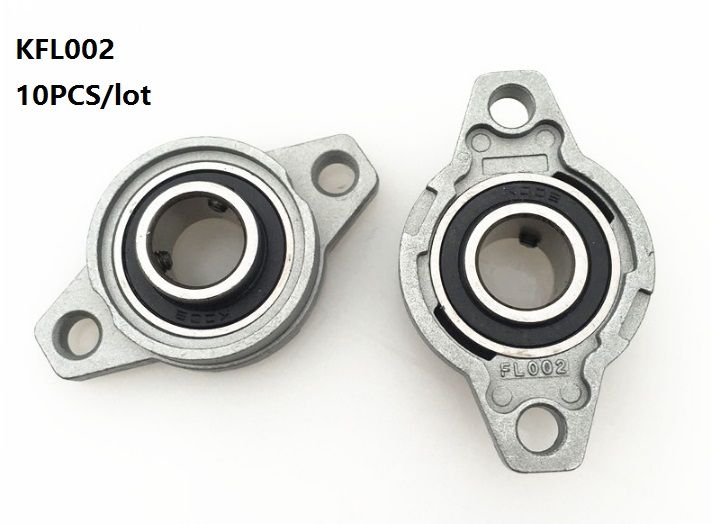 2019 KFL002 FL002 15mm Zinc Alloy Bearing Units Pillow Block Bearings ...