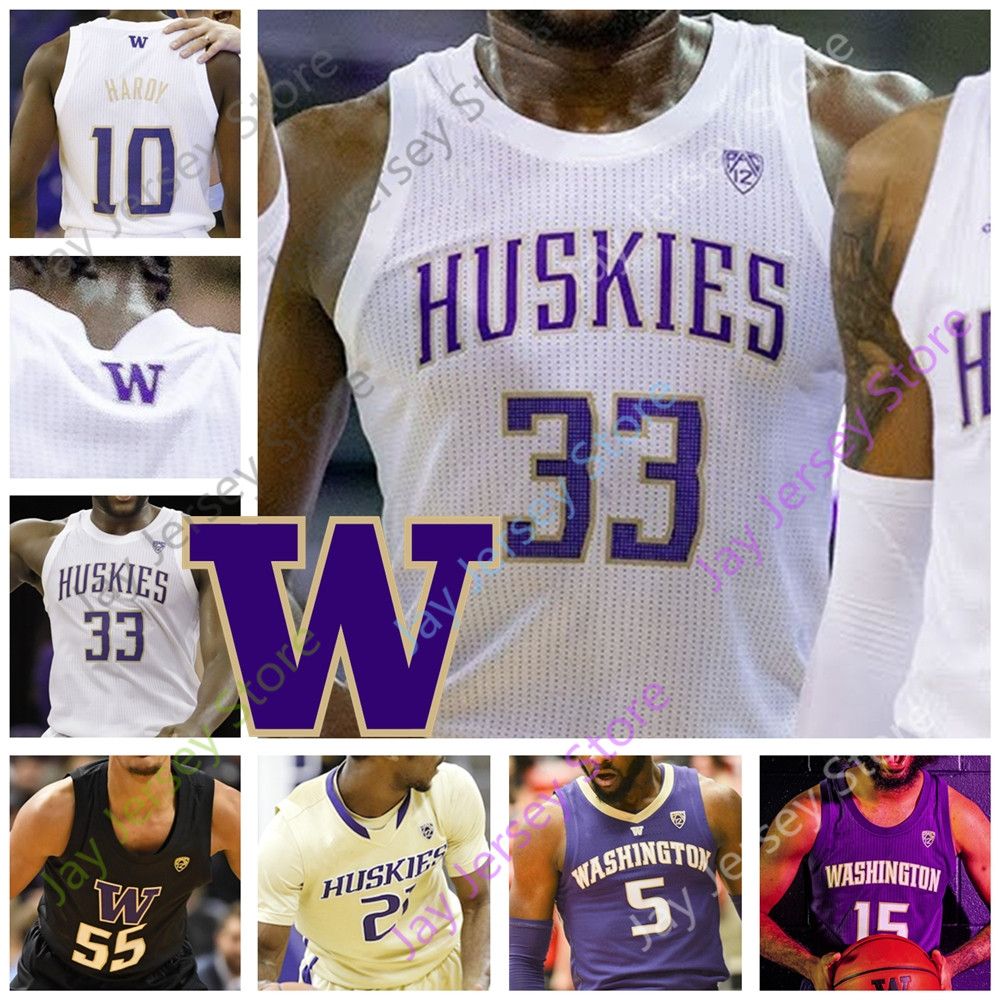 2020 Custom Washington Huskies Basketball Jersey College Isaiah Stewart ...