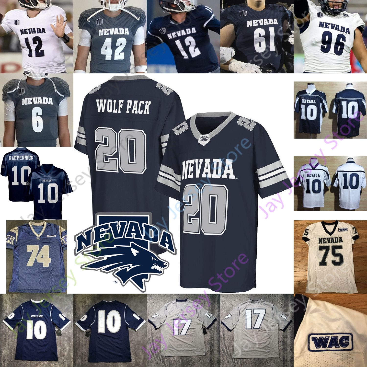 2021 Nevada Wolf Pack Football Jersey NCAA College Brandon Marshall ...
