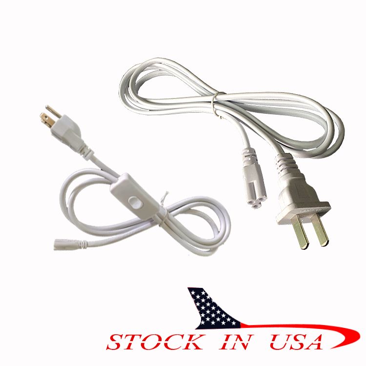 2019 T8 T5 LED Connector Double End Power Cords With Switch US Plug For ...