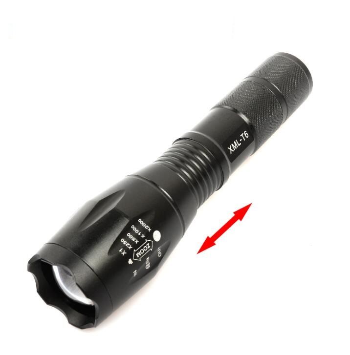 T6 LED Flashlight XML CREE Aluminum Alloy Waterproof Zoomable Flashlight Led Torch Light 18650 ...