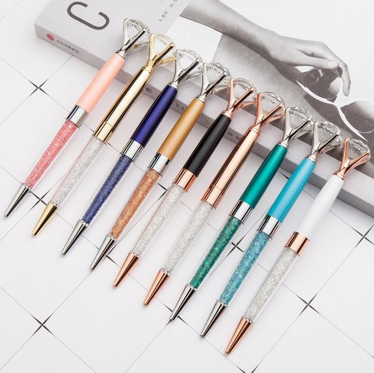 Colorful Diamond Pen Big Crystal Pen Diamond Ballpoint Pens Stationery ...
