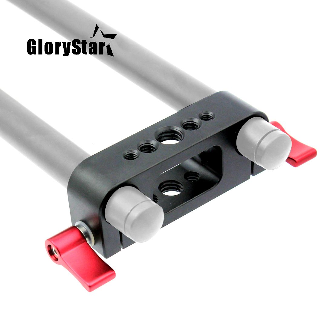 2021 15mm Rod Rig Clamp Double Holes 1/4 3/8 Thread Telephoto Lens ...