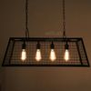 Trapezoid Iron Net Pendant Lamp Trapezium Hanging Lighting Long Metal ...