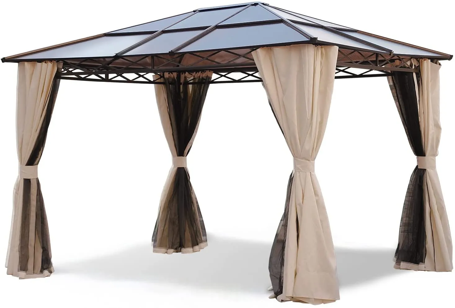 Gazebo De Techo Rígido De 10x12, Toldo Para Exteriores UV 50+ Con ...