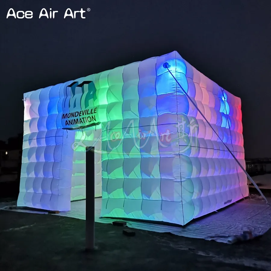 2023 Carpa Inflable LED Grande Carpa De Cubo Inflable Casa Con Soplador ...