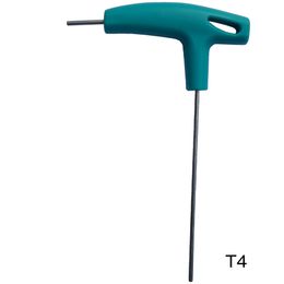 Uxcell 4mm Extra Long Arm T-Handle Hex Key Wrench Chrome Finish ...