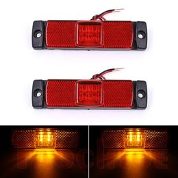 emergency lights 2pcs 24v truck side reflector led lamp trailer tractor ...