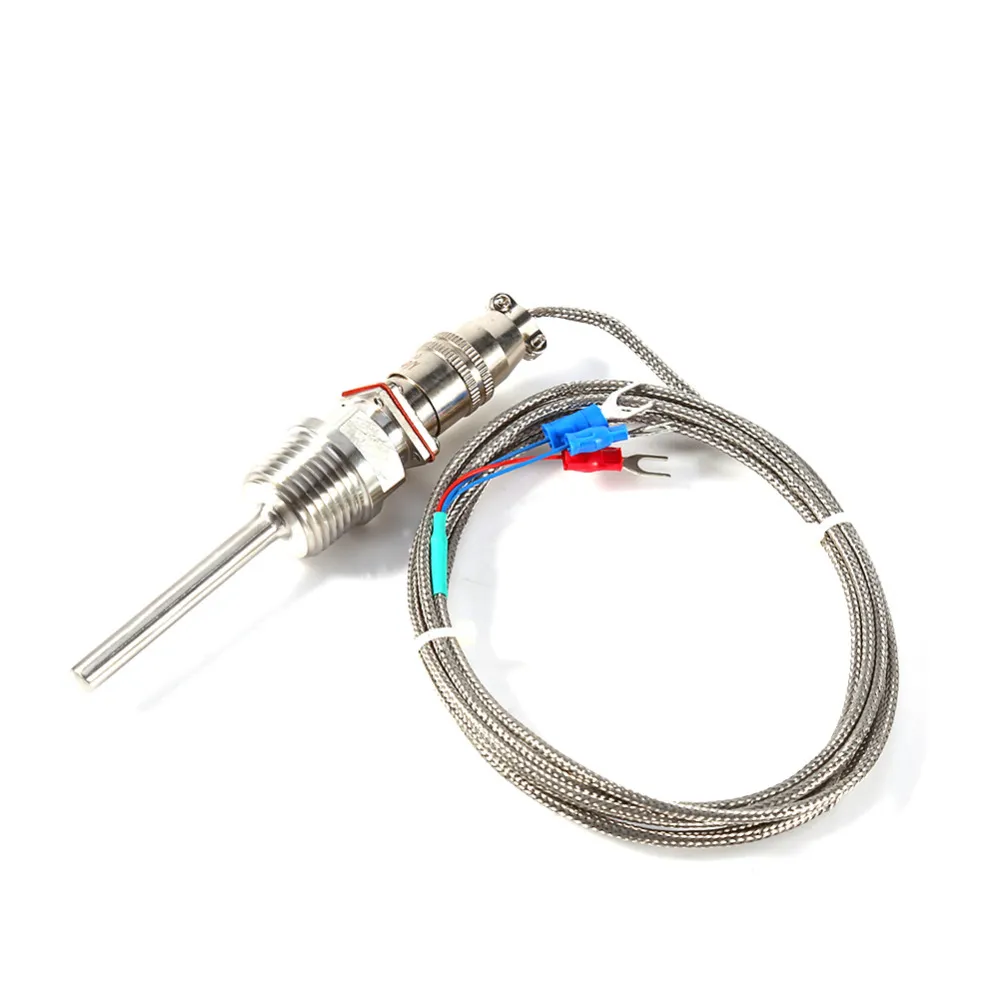 2M RTD Cable PT100 Sensor De Temperatura 1/2 Pulgada NPT Roscas Con ...