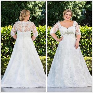 Court Train 1/2 Sleeve A-Line Wedding Dresses | Wedding Dresses ...