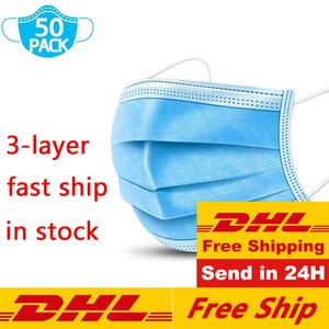 2020 3 Ply Disposable Face Masks Anti Dust Polluation Nonwoven Face ...