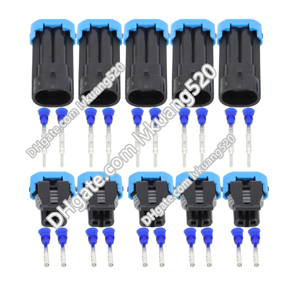 5 Juegos 2 Pines Enchufes De Sensor De Temperatura Exterior Conectores Automotrices Conectores ...