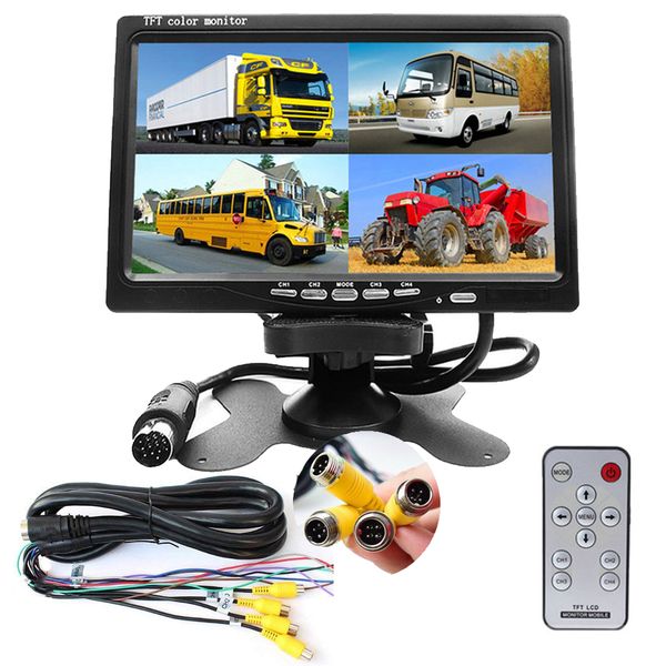 9/" Car Quad Split Monitor LCD Screen for Auto Truck CCTV System ...