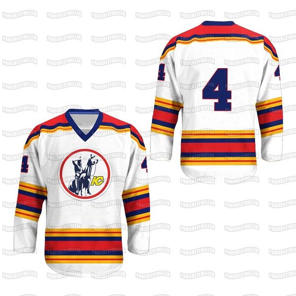 2021 4 Kansas City Scouts Custom Hockey Jersey Any Number Any Name All ...