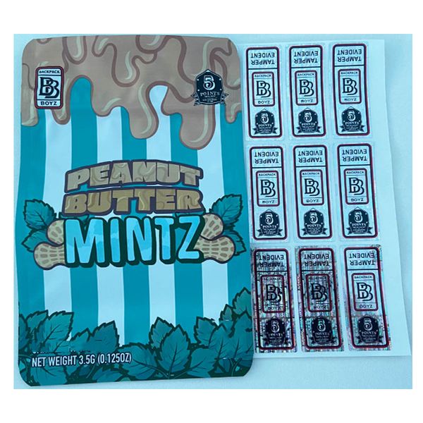 2021 Backpack Boyz Peanut Butter Mintz Stand Up Aluminum Foil Packaging ...