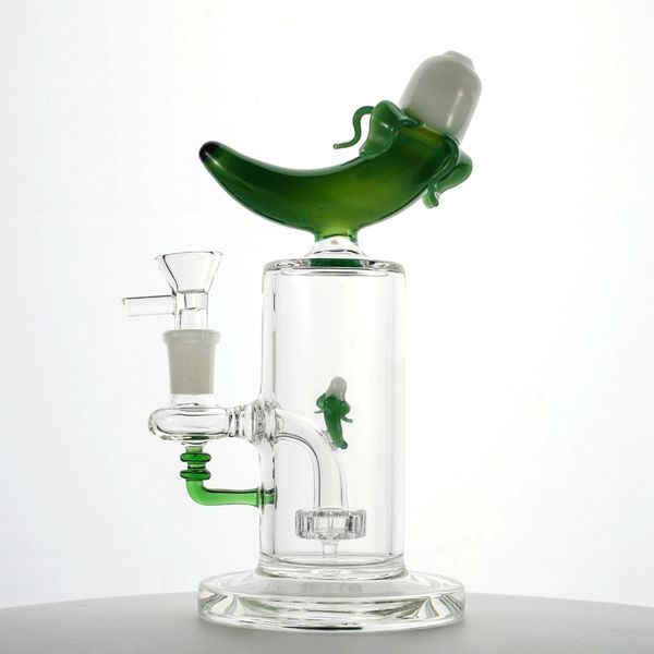 2021 Newest Heady Glass Bong Banana Shape Oil Dab Rigs Showerhead Perc ...