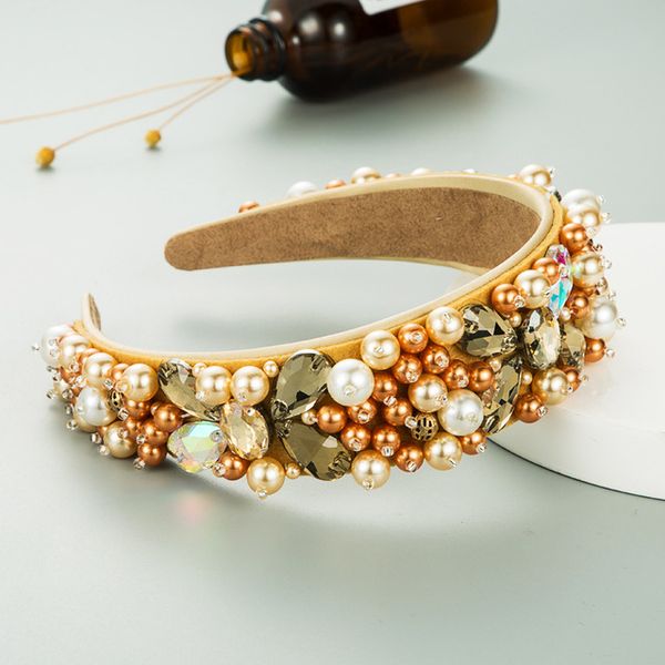 2021 Luxury Baroque Rhinestone Padded Headband For Women Shiny Full Ab