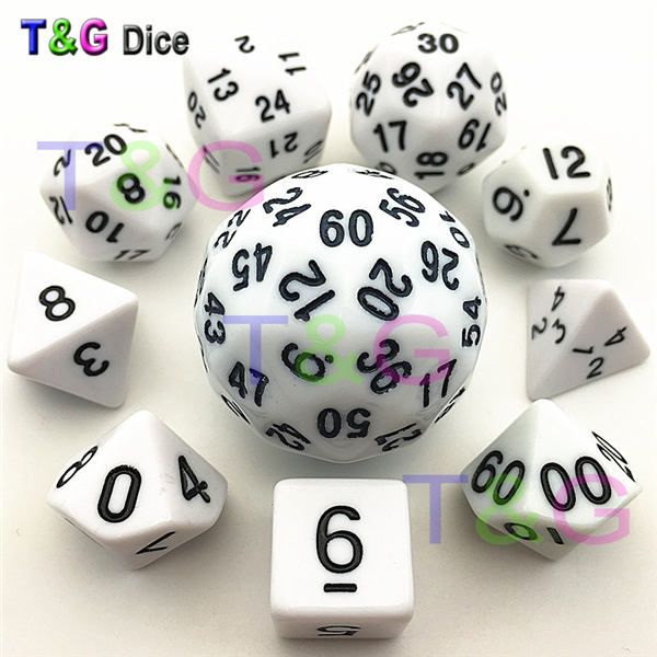 2021 Wholesale /Bag Dice Set T&G High Quality D4,D6,D8,2xd10,D12,,D20 ...