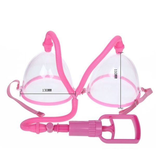 Dual Female Breast Vacuum Pump Breast Enlarger Enhancer Suction Cup
