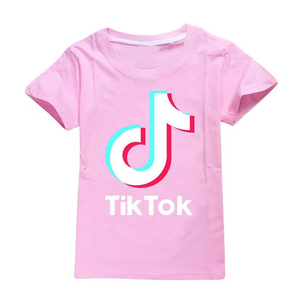 2021 Summer Tiktok T Shirt For Big Girl Boy Clothes Fashion Kid Cotton ...