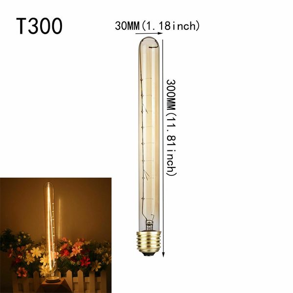 Retro Edison Led Light Bulbs E27 40W 110V 220V T45 T10 T185 T225 T300 ...