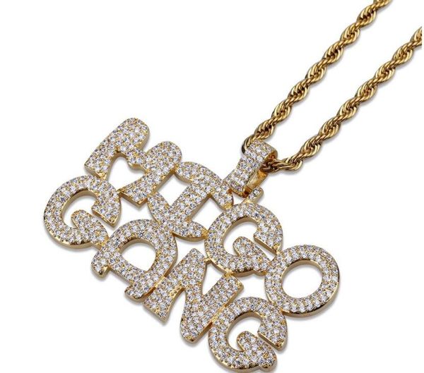 Wholesale Fully Iced Out MIGO GANG Migos Diamond Necklace Pendant Hip ...