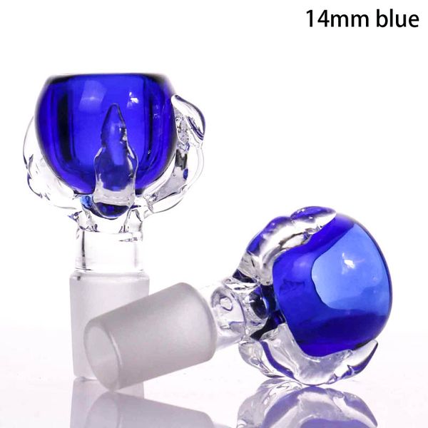 2021 14mm Bowl 18mm Talons Design Glass Bowl With Horn For Hookah ...