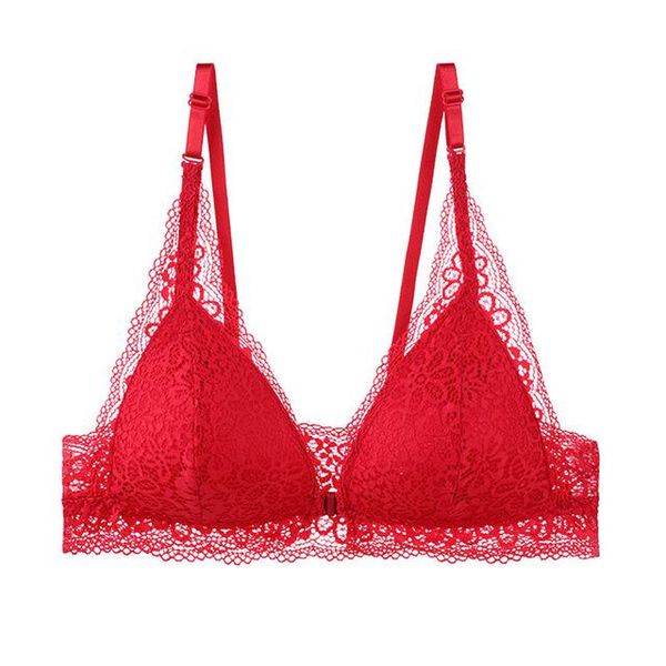 2020 Sexy Lace Wireless Front Closure Bra For Women Sexy Embroidery