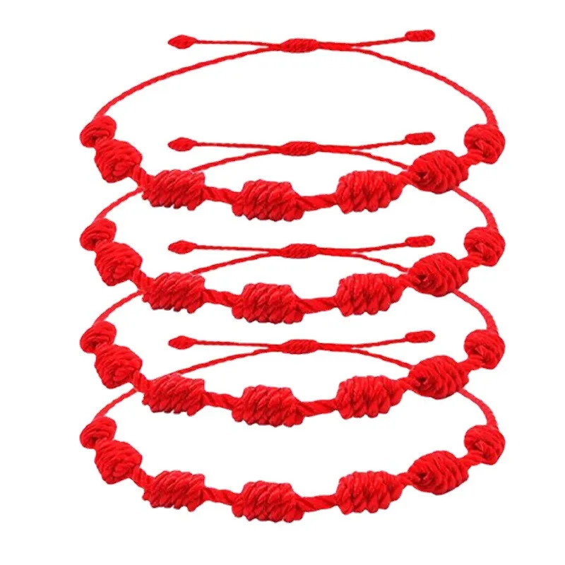 Bracelet Corde Rouge 7 Noeuds Bracelet Bonne Chance Amulette Amitié Du 0,82 € | DHgate