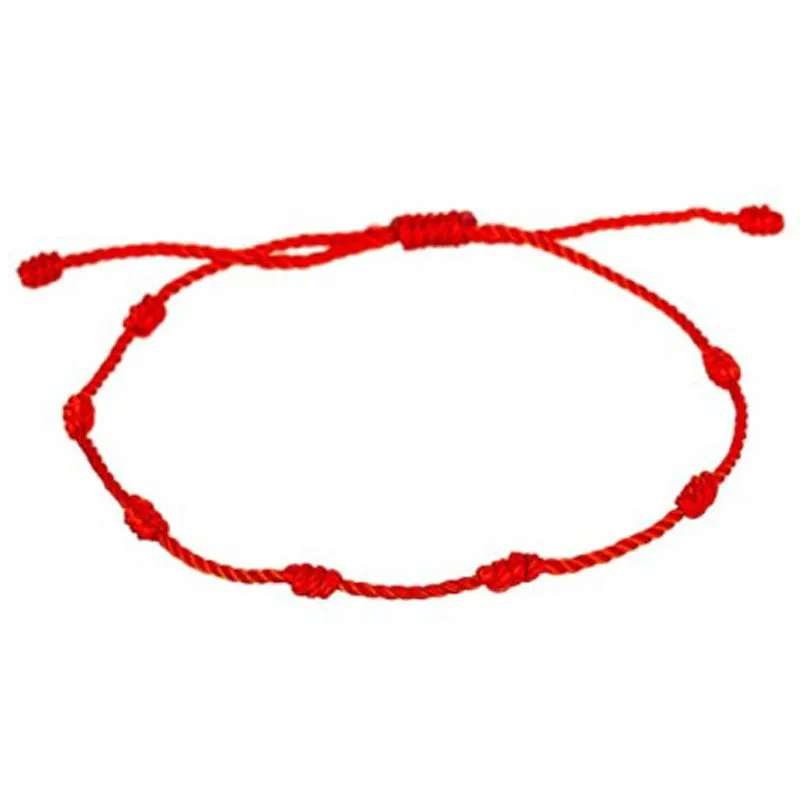 Bracelet Corde Rouge 7 Noeuds Bracelet Bonne Chance Amulette Amitié Du ...