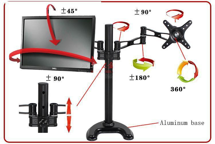Desktop Computer Monitor Desktop Stand Dual Monitors Bracket 14 26 Inch ...