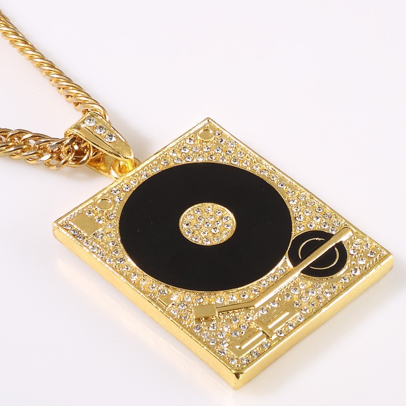 High Quality 24k Gold Plated Hip Hop Rapper DJ Alloy Round Square ...