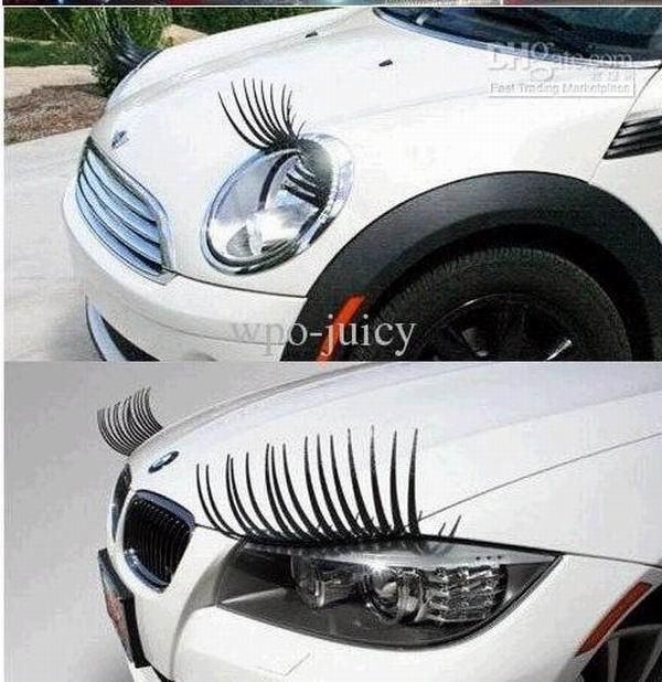 Car Eyelashes With Diamond Eyeliner 3D Car Diamond Eyelash Car Diamond ...