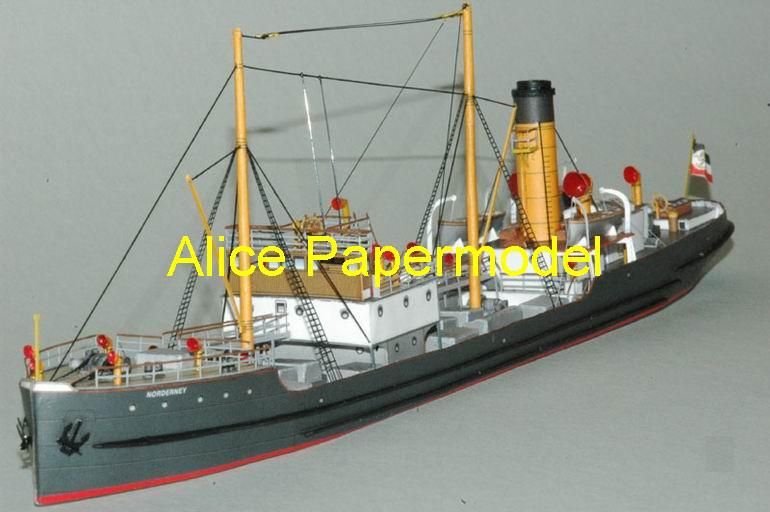 alice Papermodel Long 45cm German Freighter Cargo Ship Ocean Going ...