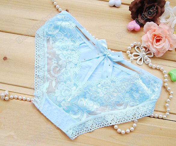 Women Ladies Girl Sexy Cozy Lingerie Panties Briefs Lace Underwear Pale