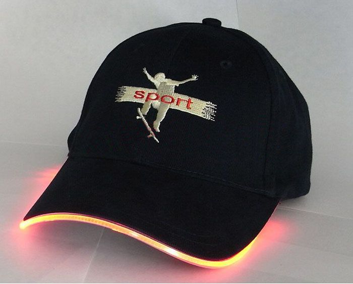 LED Baseball Hat Light Up Glow Cap Rave Halloween & Party From ...