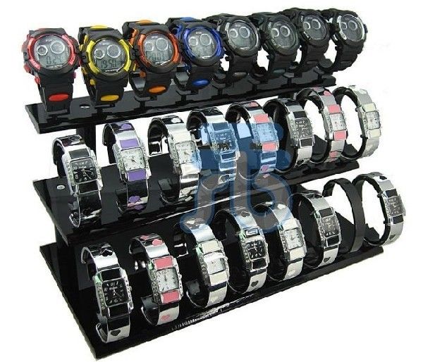 Acrylic 24 Organizer Countertop Showcases Shelf Holder Jewerly Wrist ...