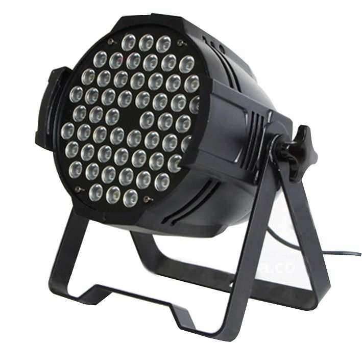 54*3W Par64 Led Wash Light RGBW Par Can DMX512 8CH Aluminium Black ...