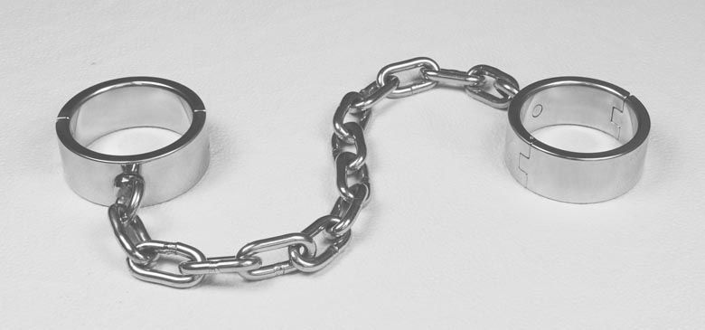 Female/Male Luxury Stainless Steel Heavy Duty Ankle Shackles Dungeon ...
