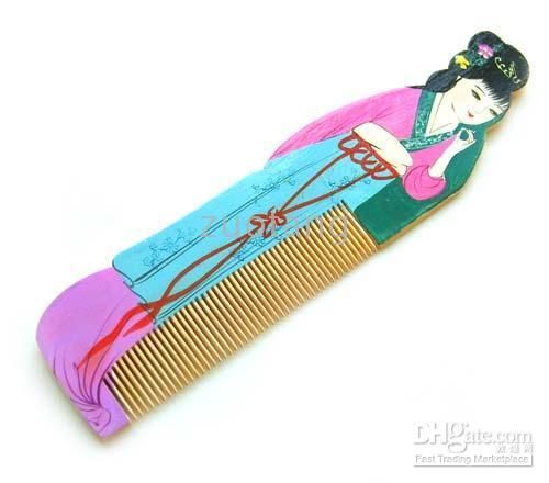 CraftyCombs Hand Painted Wooden Hair Combs Festive Chinese Style From ...