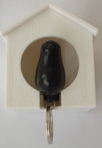 Key Hook Bird Nest Sparrow House Key Chain Ring Chain Wall Hook Holders ...